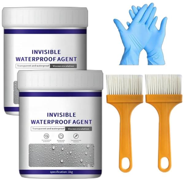 Color:2000g 防水パテ 内外壁用透明防水接着剤 水漏れ防止剤 透明防水接着剤 コーキング剤 防水 雨もり補修液 接着剤 修復剤 剥がれ ひび 穴 亀裂 補修 防水 汚れない 補修 作業 強力 透明 防水剤 接着剤 補修用 超強力な...