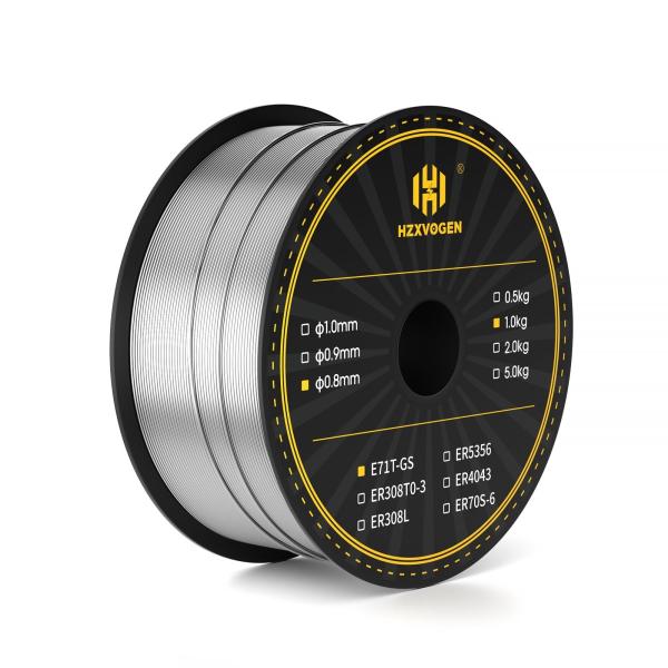 Size:0.8mm/1kg H HZXVOGEN ノンガス半自動溶接機 ワイヤー E71T-GS 0.8mm 重さ1KG フラックスワイヤー 溶接ワイヤー ノンガスワイヤー フラックス入りワイヤ「仕様」　サイズ：0.8mm、重量：1kg。...