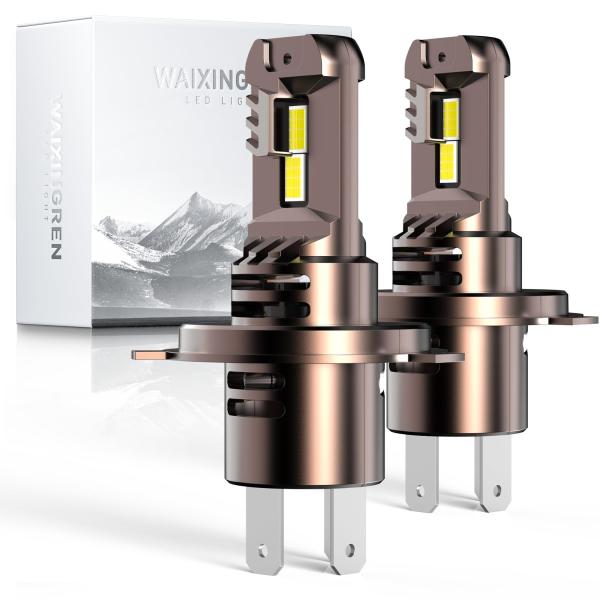Color:H4/9003/HB2 WAIXINGREN H4 LEDヘッドライト 車検対応 爆光 Hi/Lo h4 led ライトト ledバルブ 24000LM 30W*2 5倍明るさUP 6500K ホワイト LEDチップ搭載 ヘッド...
