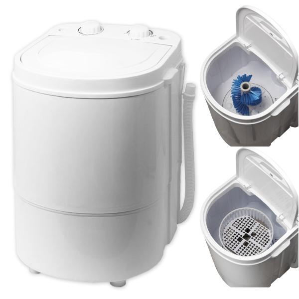 Color:ホワイト [東京Deco] 小型洗濯機 自動 バケツ型 脱水付き 靴洗い用ブラシ付属 ホワイト 容量1.2k [洗い+すすぎ+脱水 簡単シンプル操作] 上履き 洗濯機 ミニ コンパクト 折りたたみ ユニフォーム 泥汚れ 分け洗い...