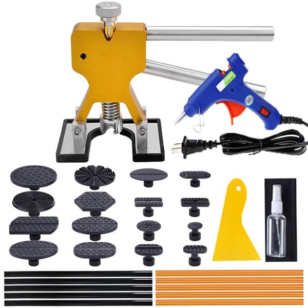 ToBeBold デントリペアツール デントリペア 車凹み修理 Tバースライドハンマー 引っ張り工具 板金工具 DIY修理工具 (31PCS)商品特性:修理工場の修理は数日間が掛かりますが、今はそなん必要がなく、自分で簡単に作業し、短時間で...