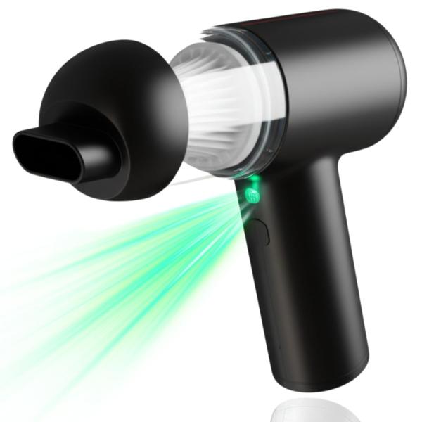 Color:ハンディ ブラック_Size:ハンディ 【雑誌掲載×3万台販売】 ハンディクリーナー ハンディ コードレス 小型掃除機 車用掃除機 多機能 4in1 【ブロー/吸引/空気入れ/空気抜き】シンプルデザイン Type-C充電式 布団...