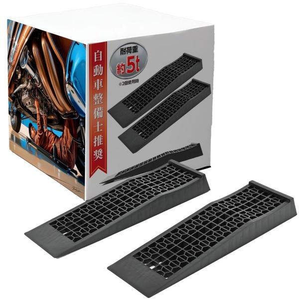 Size:幅19.8cm×長さ69.2cm×高さ7.6cm GEARMAN(ギアーマン) カースロープ 2本セット 5t 薄型 幅19.8cm×長さ69.2cm×高さ7.6cm 国内検査機関耐荷重試験済 ローダウン車対応 カー スロープ【耐...