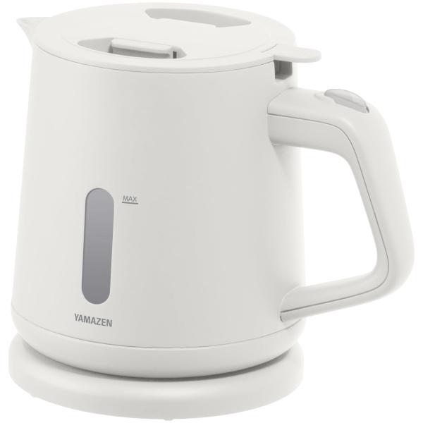 Color:ホワイト_Style:1)スタンダード [山善] 電気ケトル 電気ポット 1.0L 1200W 一人暮らし 二人暮らし 湯こぼれ防止 空焚き防止 沸騰後自動電源OFF お手入れ簡単 ホワイト YKU-S1210J(W)【1200...