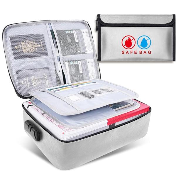 KAIRYAL 耐火バッグ 耐火ケース 防火袋 耐火金庫 防火金庫 ダイヤル式 ファスナー式 防爆 防水 防災 防火バック 現金収納 家庭用 大容量 集金袋 手提げ 収納可能 耐火袋 耐火収納ケース 耐水 小型 貴重品入れ★【 　耐火バッグ...