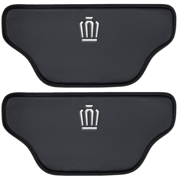 Color:CROWN SUVVNE(スウ?ニ) クラウン 35系キックガード 専用設計 バック キック マット 刺繍ロゴ 後部座席 プロテクター 汚れ防止 蹴り防止 内装パーツ 運転席/助手席対応 2枚セット[適合車種] 新型クラウン ス...