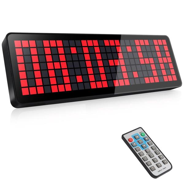 AnExer スポーツタイマー リモコン付き 3.3インチ 大字 壁掛け時計 秒付き カウントダウン/ストップウォッチ/時計 フィットネス/トレーニング/料理/競技のタイミングに (レッド)多機能タイマー：カウントアップ、カウントダウン、ス...