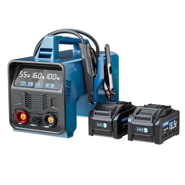 溶接機 充電式 アーク溶接機 ハンドヘルド 160A 4.0Ahバッテリー2個付き 軽量 小型 家庭用 初心者向け おすすめ 最新 溶接機 バッテリー式 ポータブル【 高出力160A ＆ 大容量バッテリー2個付属で効率作業】： 最大出力16...