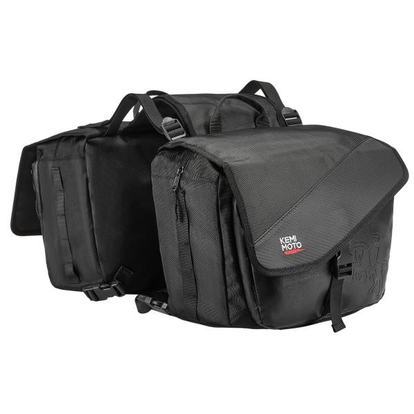 Size:40L KEMIMOTO バイク サイドバッグ 左右セット サイドバック 40L大容量 防水 取付簡単 レブル250 ADV150 スクーター 汎用 サドルバッグ ツールバッグ 収納 耐久性 ブラック KM1009【40L十分な容...