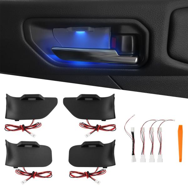 Size:ランドクルーザー250 GDJ250W TRJ250W_Color:ブラック Mixsuper ランドクルーザー250 インナードアハンドル LEDイルミネーション ランクル250 室内灯 2835SMD ブルー発光 雰囲気 La...