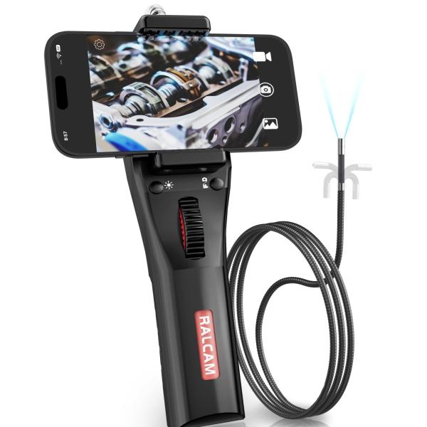 Size:6.2MM-1M Ralcam 210°先端可動式 ファイバースコープカメラ 6.2mm極細プローブ USB 工業内視鏡 iPhone ＆ Android対応 エンジン・配管・HVAC検査用 スコープカメラ 日本語対応 (6.2M...