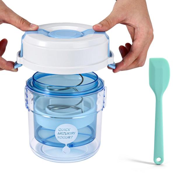 Umimile【バネ式3段階調節】ヨーグルトメーカー 水切り ヨーグルト 1時間でできる フィルター不要 お手入れ簡単 グリークヨーグルト コンパクト 健康 豆腐 野菜 お菓子作り 製菓?【新登場?バネ式3段階調節のヨーグルトメーカー！】専...