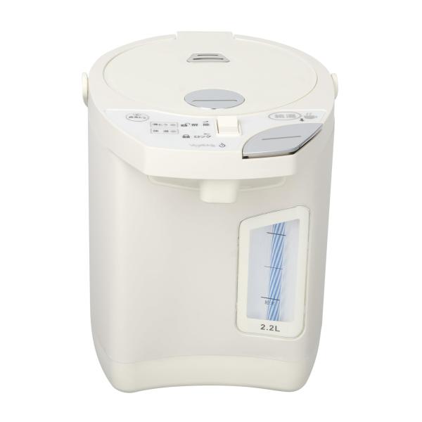 [Vegetable] 電気ポット 容量 2.2L シンプル操作給湯 再沸騰機能 安心・安全構造 360度回転底 空焚き防止 電動給湯ポット ホワイト GD-UP221W2.2Lのちょうどいい大容量。毎日の湯沸かしをもっと快適に。再沸騰機能...