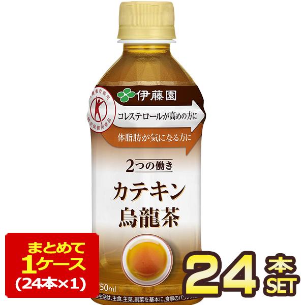 伊藤園 カテキン 緑茶伊藤園 2つの働き カテキン烏龍茶 350ml × 24本 ペットボトル ドリンク ジュース [賞味期限：4ヶ月以上]