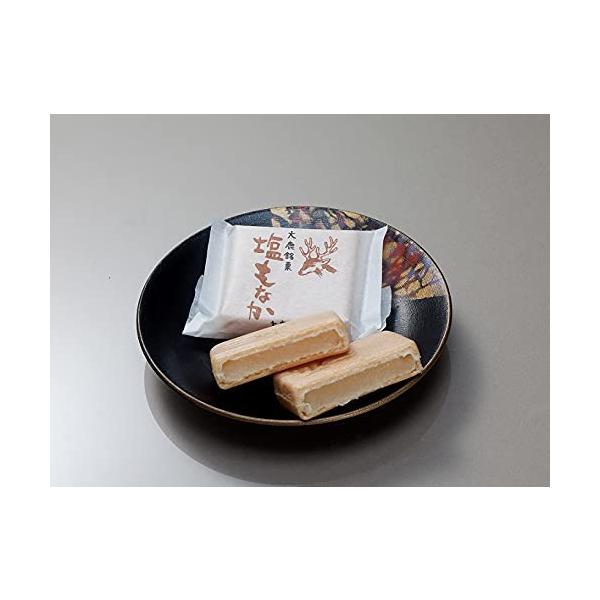 大鹿村の神秘の塩使用 大鹿村の名湯塩湯鉱泉の由来にちなみ、独特の塩味で古くから広く皆様にご愛顧を頂いている御塩もなか。 信州大鹿村の名物もなか、ほのかに塩がきいていてあっさりと食べられます。