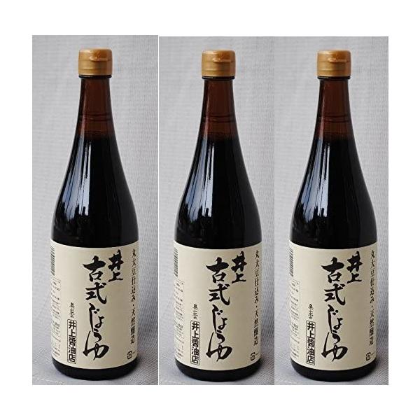 古式製法を誠実に伝える天然醸造濃口醤油。国産原料使用。一般の仕込に比べ大豆を2割増しで仕込むので、旨味風味が格段によい。江戸時代から続く醸造蔵の蔵つき酵母が醸し出す滋味あふれ香り豊かな、しっかりとした味の中にまろやかな柔らか味のある醤油。特...