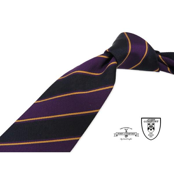 色柄 ：パープルｘイエローラインｘブラックのストライプ素材 ：SILK 57% COTTON / 綿43%JOHN COMFORT（ジョン コンフォート）の生地は、デザインごとに織機や糸の設定を細かく調整し、英国の歴史あるファクトリーで特別...