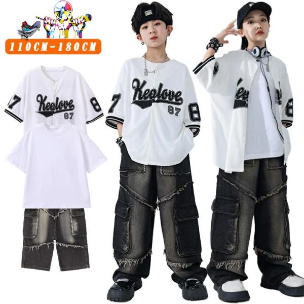 商品名：キッズ ダンス衣装カラー：全2色で商品写真をご確認お願います。サイズ：110cm-180cm素材 ：ポリエステル、その他◆サイズ詳細等の測り方はスタッフ間で統一、徹底はしておりますが、若干の誤差がある場合がございます。◆プリント生地...