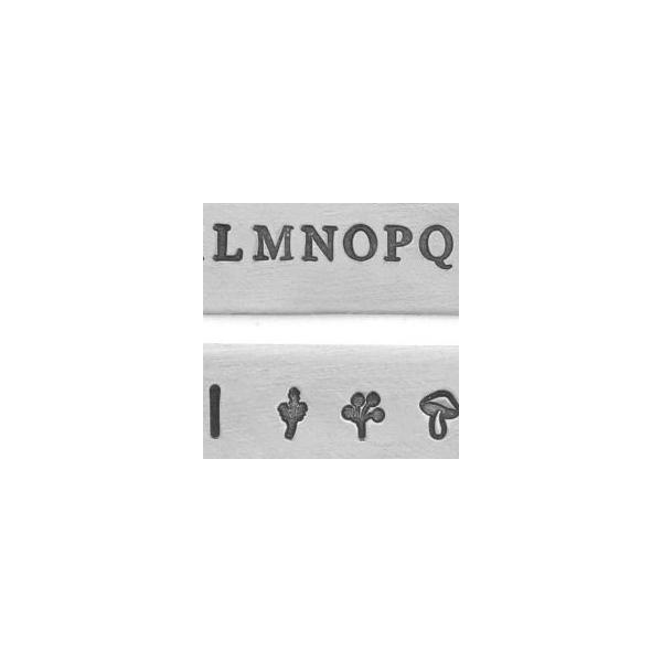 エンバーデザインフォントアルファベット刻印セットEmber Letter Upp 2.5mm大文字A〜Z、ボーナススタンプ７種文字サイズ　最大約2.5mm最高水準で製造されたプロ品質の刻印です。さびを防ぐために油で軽くコーティングして保管し...
