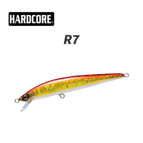 商品名：ハードコア　R7サイズ：70mm「Rシリーズ」は、浅いレンジを攻めるロール主体のアクションが特徴。細身のシルエットによるナチュラルな動きで魚を誘う“喰わせミノー”強い動きを嫌うハイプレッシャーフィールドやスレ気味の魚も攻略可能！圧倒...
