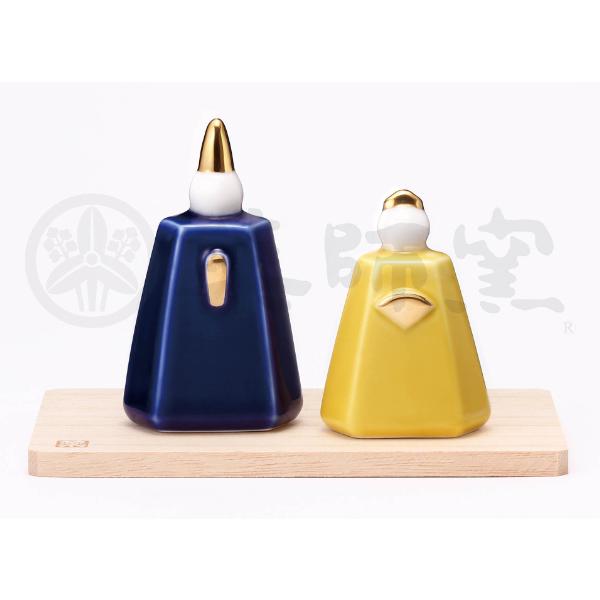 【2658】●ひな人形●釉彩うるみ雛(香色)【陶器本体のサイズ】高さ　男7.5cm・女6cm※商品はすべて手作りの為、色合いや質感が実際の商品とは多少異なる場合がございます。※こちらは取り寄せ商品です。※メーカーの在庫状況により発送までお時...