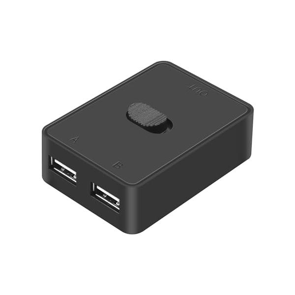 USBスイッチ2.0 KVMスイッチ、1台のUSBデバイスを2台のコンピュータ間で、または1台のコンピュータを2台のUSBデバイス間で共有です。・双方向USBスイッチは、最大5Gb/秒の超高速USB 2.0データ転送レートをサポートし、US...