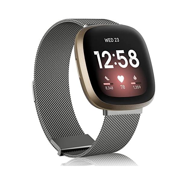 スペースグレー/-/-・Color:スペースグレー・?対応機種：Fitbit Versa 3 / Fitbit Sense / Fitbit Versa 4 / Fitbit Sense 2 スマートウオッチ。（注：Fitbit スマートウ...