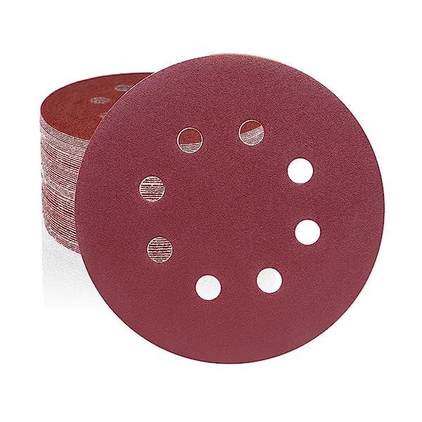 #600番レッド/125mm/-・Style:#600番・パッケージ個数:50・素材の特徴ディスクペーパー 125mm径 8穴 丸 特殊な熱処理を施した高品質の酸化アルミニウム製サンディングディスクで 耐久性;幅広い素材の研削・研磨に適して...