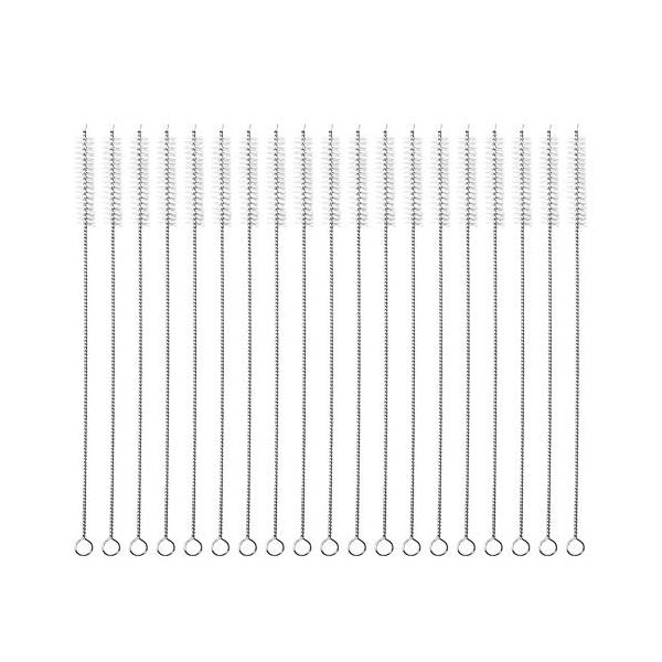 20本セット/175mm/0679618・商品仕様サイズ：(約)長さ175mm、重量：(約)1.5g/本、20本セット、材質：ステンレス、カラー：シルバー，若干の誤差が生じる性があります・応用軟らかいナイロンブラシを使用して、試験管、ノズル...
