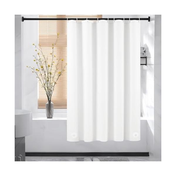 シンプルホワイト/丈150 cm x 幅135 cm (1枚組)/-・Color:ホワイトSize:丈150 cm x 幅135 cm (1枚組)・パッケージ個数:1・防水防カビ加工PEVAを採用、100%防水効果があります。防カビ処理済み...