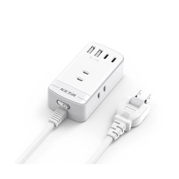 -/2M/YP30U・Size:2M・一台七役：3個AC差込口、2個USB-Cポートと2個USB-Aポートがある電源タップです。3面にはAC差込口が1口ずつあり、配線がスッキリです。・スイッチ付き：一括スイッチが付いており、接続した機器の電...