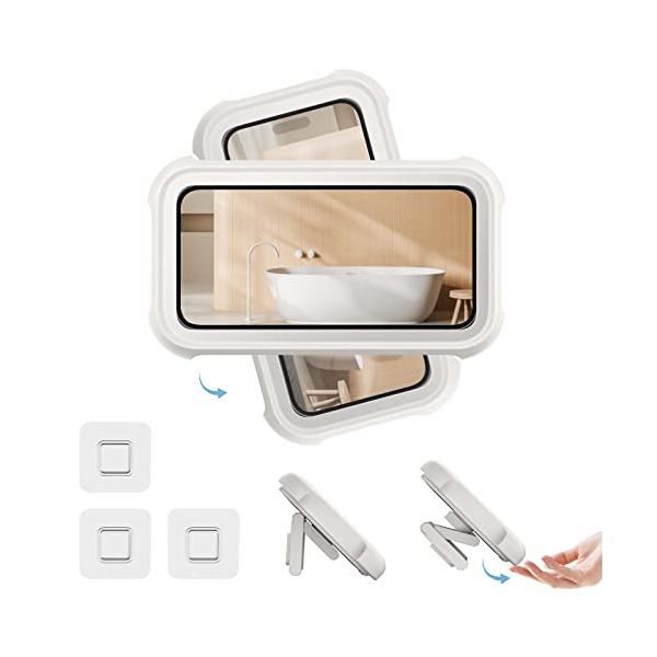 回転ホワイト/7INCH/-・Size:7INCH・パッケージ個数:1・「2waysスマホスタンド」　伸縮式のスタンド設計で、スタンドを引っ張り出せば普通の卓上スマホスタンドのように卓上に自立できます。付属の粘着シールを壁に貼り付けば、ケー...