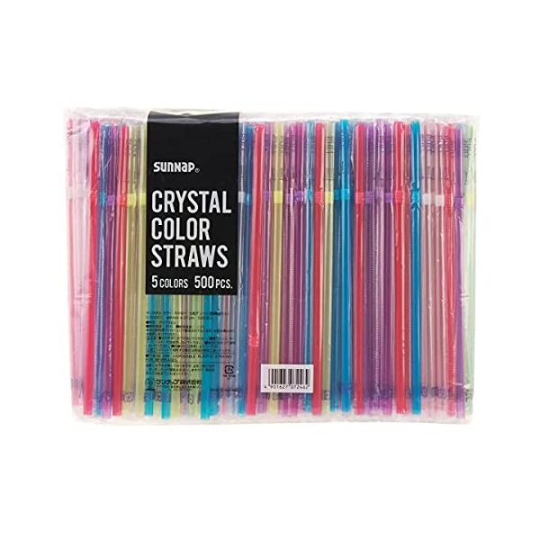 5colors/プラスチック/500本入/557186・Size:500本入・パッケージ個数:1・衛生的な個包装１本１本が透明フィルム包装されていて、ご使用時まで衛生さが保たれます。・フレキシブル・曲がるジャバラ加工でフレキシブルに曲がる2...