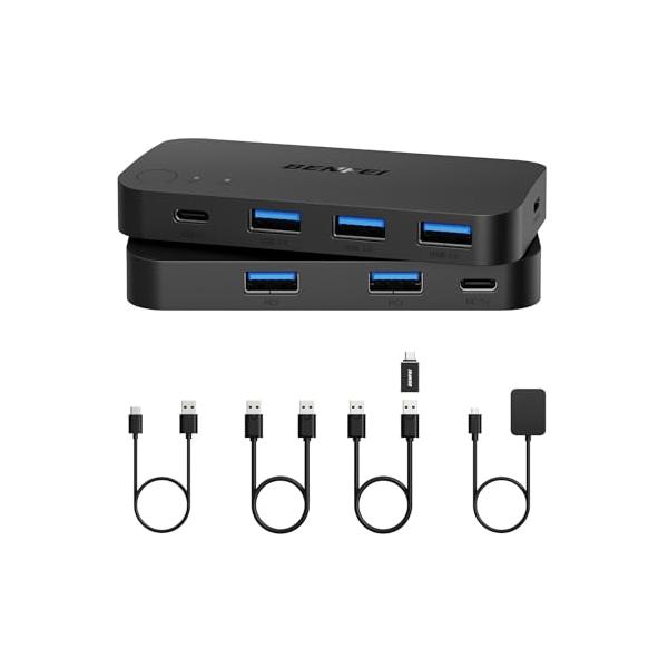Switch USBA*3+USBC+Remote Controlブラック/-/000376black・Style:Switch USBA*3+USBC+Remote Control・パッケージ個数:1・?2台のコンピューター間で複数のUS...