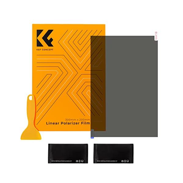 -/１枚入り/-・Size:１枚入り・パッケージ個数:1・K&amp;F CONCEPT 1枚偏光フィルムは、プロレベルの偏光性能を持つ Nitto 偏光光学フィルムを採用し、偏光度は 99.99% に達します。・仕様は7.8x11.8イン...