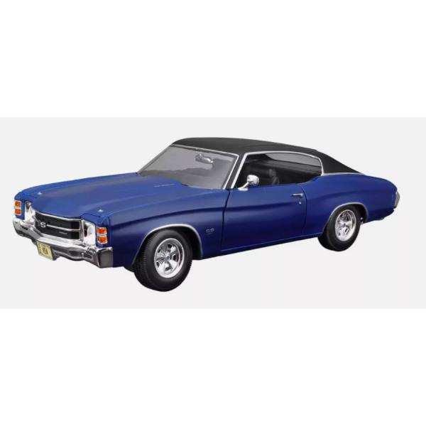 【 1:18 ダイキャストカー シボレー シェベル スポーツ クーペ 青 アメ車 ミニカー マイスト クラシック マッスルカー 】