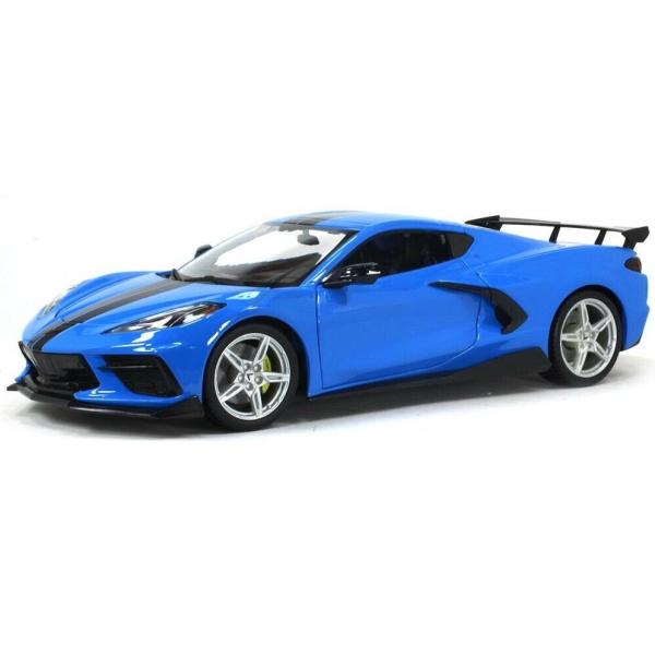 【 シボレー コルベット スティングレイ 青 マイスト  ダイキャストカー ミニカー スーパーカー アメ車 1:18 】