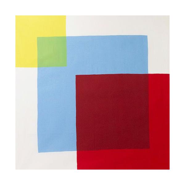 約100cm綿100％（オーガニックコットン）しかく　ブルーグレー日本製性別や国籍に関係なく使えるボーダレスなふろしきとして、「しかく」という極めてシンプルなモチーフでデザインされています。バッグやストール、インテリアカバーなど、多用途に使...