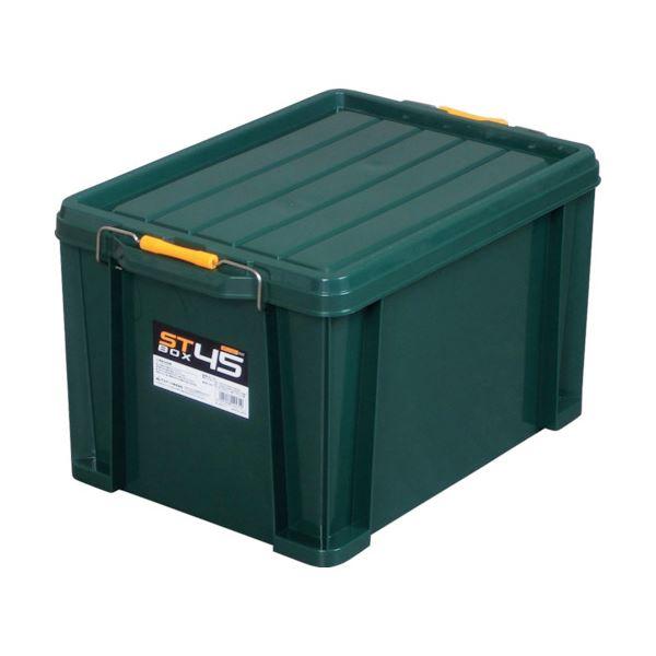 【商品名】 （まとめ） アステージ STボックス DKグリーン#45 ST-45DGL 1個 【×2セット】 【ジャンル・特徴】 スタッキングでき便利です。 [ ST-45DGL ]