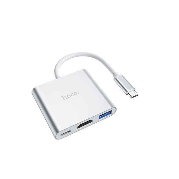 【商品名】 日本トラストテクノロジー hoco HB14 Type-C 3 in 1 変換アダプタ HB14-TC31ADP 【ジャンル・特徴】 Type-CからHDMI+USB3.0+Type-C(メス)ポートを増設 [ HB14-TC3...
