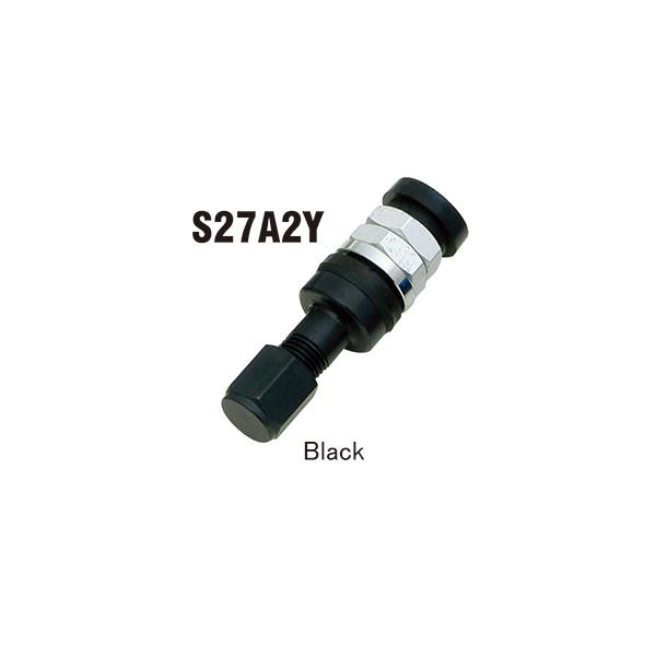 協永　KYO-EI　アルミ　インサイドバルブ　日本製　ブラック　S27A2YBK　１個協永産業（株）　KYO-EI社製　軽合金アルミ製　インサイド　エアバルブ■全長：３９ｍｍ（バルブキャップ未装着状態）■外径：１４ｍｍ■リム穴：約１１．５ｍ...