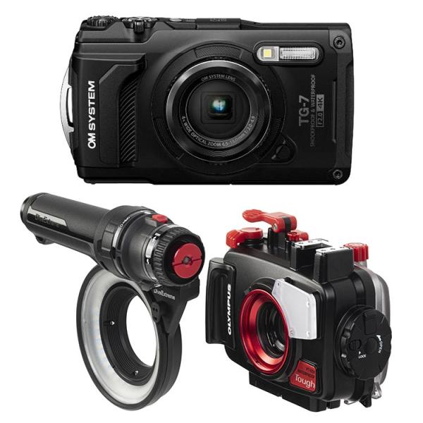 OM SYSTEM Tough TG-7 + リングライト DL2001 水中マクロ撮影セット :2309083003:エムアイシー21 - 通販 - Yahoo!ショッピング
