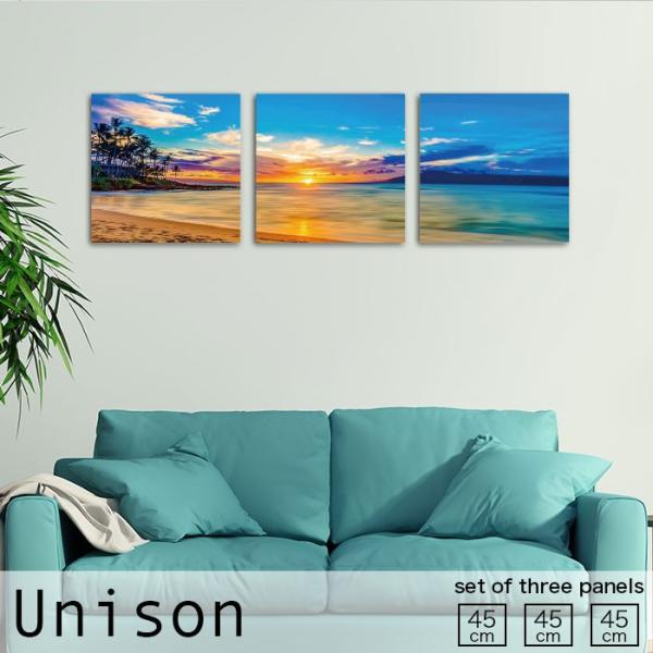 ※必ずご確認下さい。【商品種類】ファブリックパネル【商品サイズ】45cm × 45cm/3枚セット【付属品】簡易説明書/パネル用金具プレート6枚（ネジ付き）/吊り糸【商品説明】木枠にデザインを印刷した生地を貼り付けた自社オリジナルのファブリ...