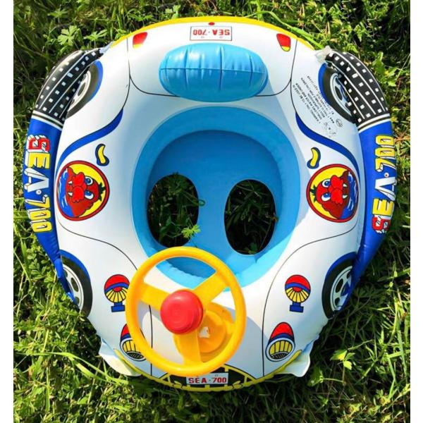 車のデザインのキッズ浮き輪です。穴が空いており両足を穴に入れるタイプですので、顔が水についてしまう心配がなく、お水嫌いなお子様でも音が出る回せるハンドルがついているので楽しんで遊べます。海やプール、川にキャンプなどこれからの季節に大活躍のア...