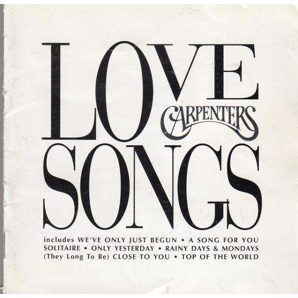 タイトル：　LOVE SONGSアーティスト：　THE CARPENTERS　カーペンターズ※中古品ですので、歌詞カードの色褪せ・折れ・汚れなどがある場合がございます