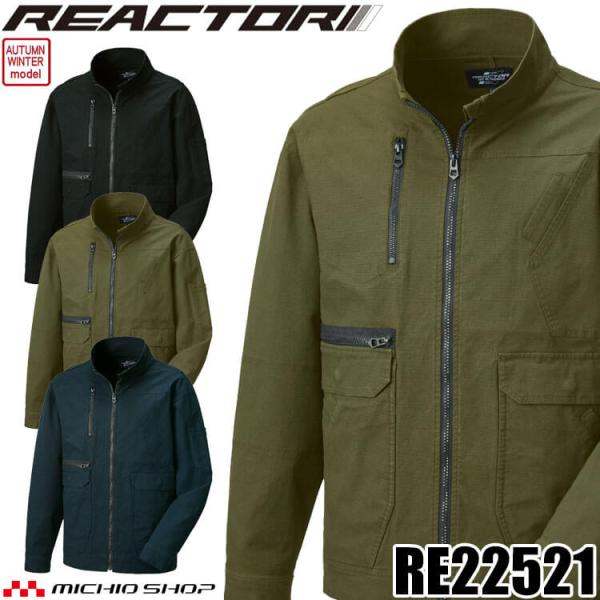 サイズ：S〜5Lカラー：3ネイビー・7カーキグリーン・9ブラック[素材]綿ストレッチドビー綿97%・ポリウレタン2％・複合繊維（ポリエステル）1%ファスナー：プラスチックポケット：プラスチックボタン：フロント/袖口・金属　他/プラスチック[...