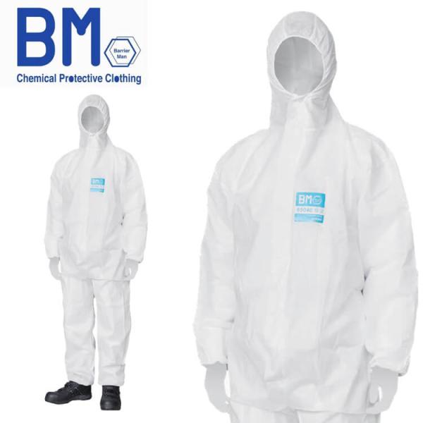 [カラー]ホワイト[サイズ]M・L・LL・3L・4L[特徴]・快適な着心地・優れた防じん性と高い通気性[仕様]・ゴム入/フード、袖口、裾部分、背ウエスト・テープ付ファスナーカバー・帯電防止※取り寄せ商品、在庫の有無と納期は後日連絡