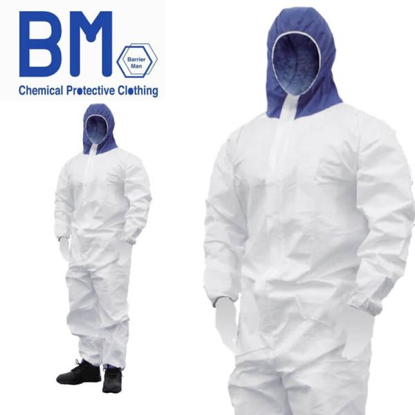 [カラー]ホワイト[サイズ]M・L・LL・3L・4L[特徴]・快適な着心地・2種類の素材を使用した暑熱対策防護服・優れた液体防護性能[仕様]・左胸、右腰後ポケット・ゴム入/フード、袖口、裾部分、背ウエスト・テープ付ファスナーカバー※取り寄せ...