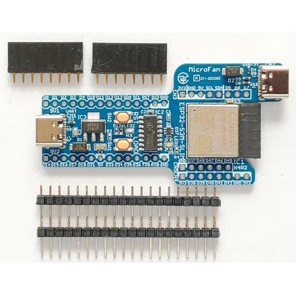 【発売日：2023年09月01日】ESP32-S3-MINI-1 (4MFLASH, 2MPSRAM)をブレッドボードで利用できるようにした開発ボードです。従来のUART経由のUSBコネクタに加え、ESP32-S3内蔵USB/JTAGコネク...