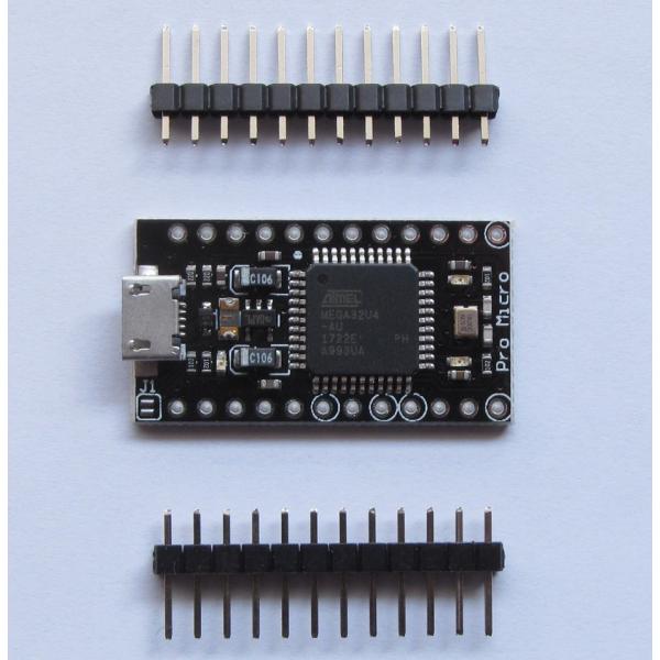 ATmega32u4を利用した、Arduino Leonardoに準拠したボードです。小さなボードに機能が凝縮されており、Arduino Leonardoと比較して利用できるピンに制約がありますが、Arduino IDEでは、Arduino...